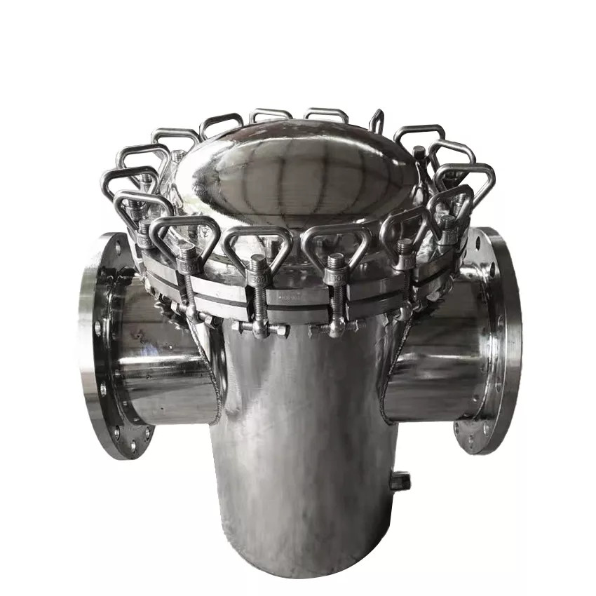 Tahan Karat SUS304 Stainless Steel Basket Type Filter Inline Basket Strainer Filter DN-300